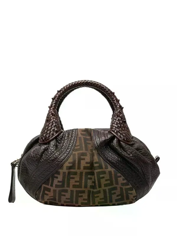 Fendi 2000-2010 Mini Zucca Spy Handbag - Brown