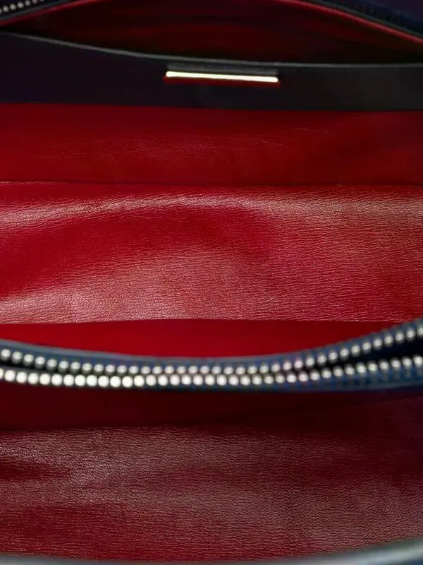 Prada Saffiano Cuir Turnlock Twin Satchel - Blue