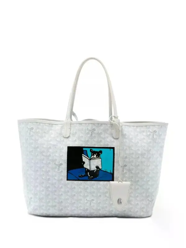 Goyard 2021 French Bulldog Saint Louis Pm Tote Bag - White