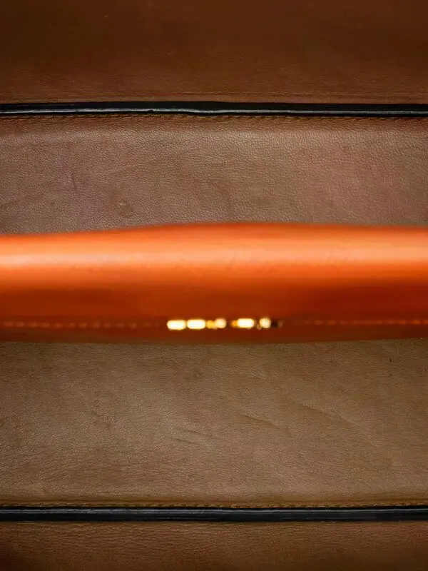 Prada Saffiano Cuir Double Satchel - Orange