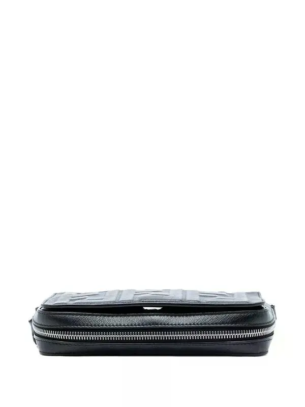 Fendi Mini Zucca Embossed Nappa Expandable Flap Crossbody Bag - Black
