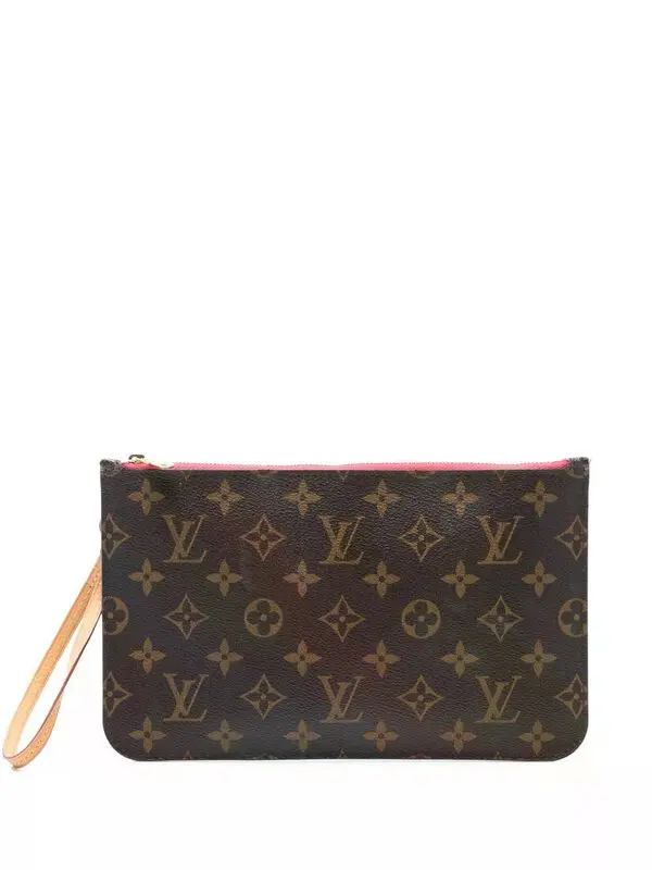 LOUIS VUITTON Monogram Neverfull Mm Pouch - Brown