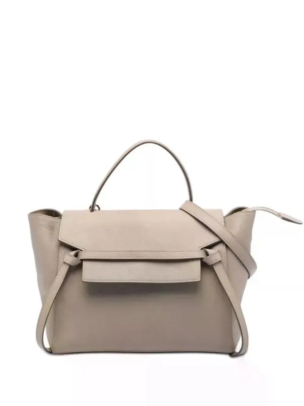 Celine 2015 Mini Grained Calfskin Belt Bag Satchel - Neutrals