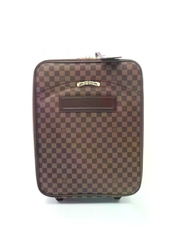 LOUIS VUITTON 2003 Damier Ebene Pegase 45 Travel Bag - Brown