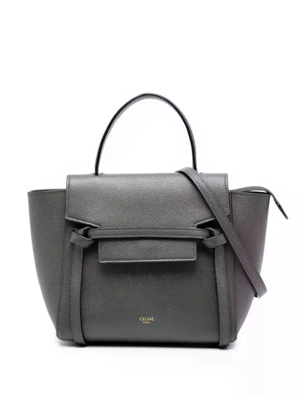 Celine Nano Grained Calfskin Belt Bag Satchel - Grey