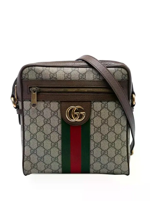 Gucci Gg Supreme Ophidia Messenger Bag - Neutrals