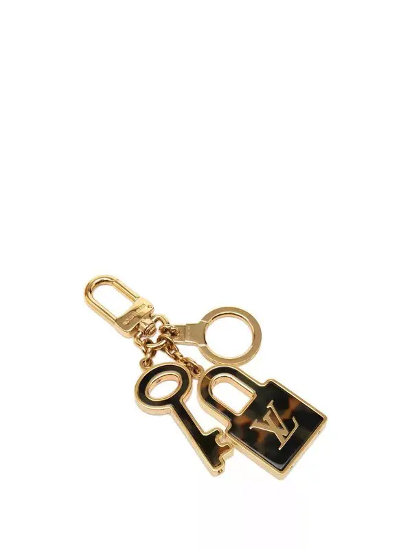LOUIS VUITTON 2009 Plated And Resin Confidence Bag Charm And Holder Key Chain - Gold