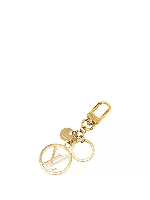LOUIS VUITTON 2019 Plated Circle Holder And Bag Charm Key Chain - Gold