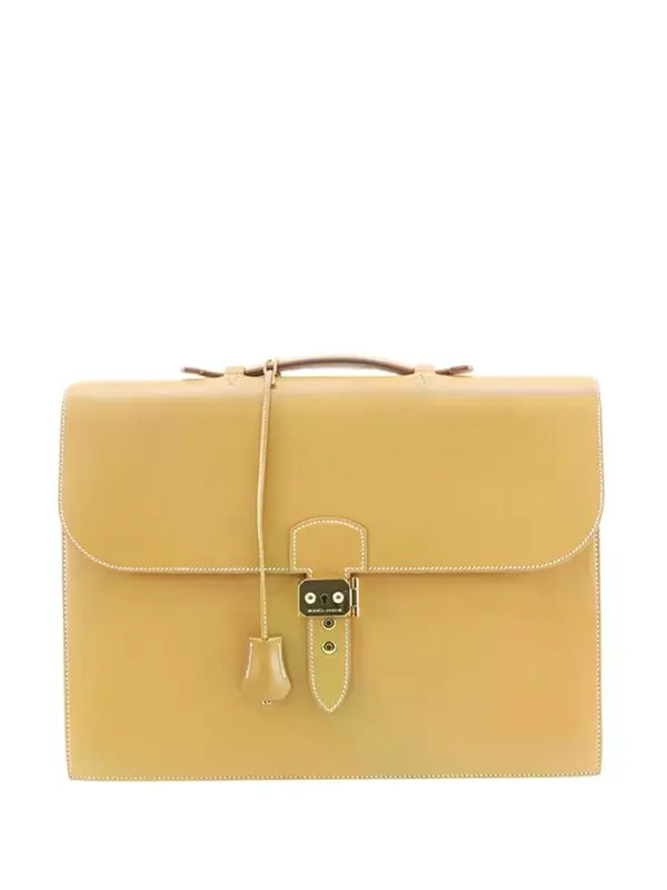 Hermès 1999 Barenia Sac A Depeches 38 Business Bag - Yellow