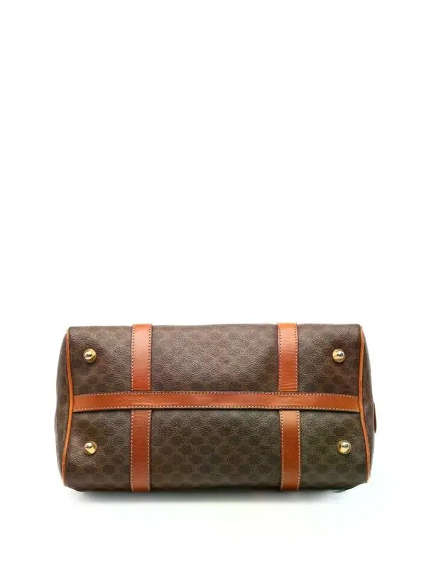 Celine 2011 Macadam Coated Canvas Boston Bag - Brown
