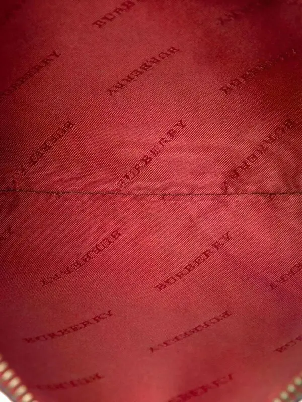Burberry Haymarket Check Coated Canvas Peyton Crossbody Bag - Red