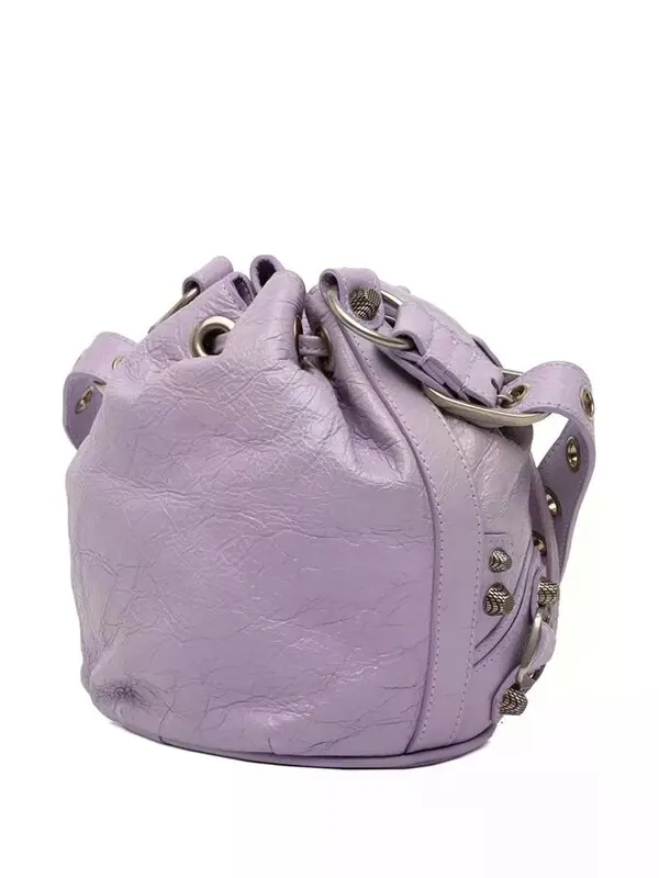 Balenciaga 2010 Lambskin Le Cagole Xs Bucket Bag - Purple