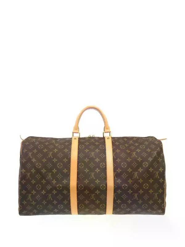 LOUIS VUITTON 1997 Monogram Keepall 55 Travel Bag - Brown