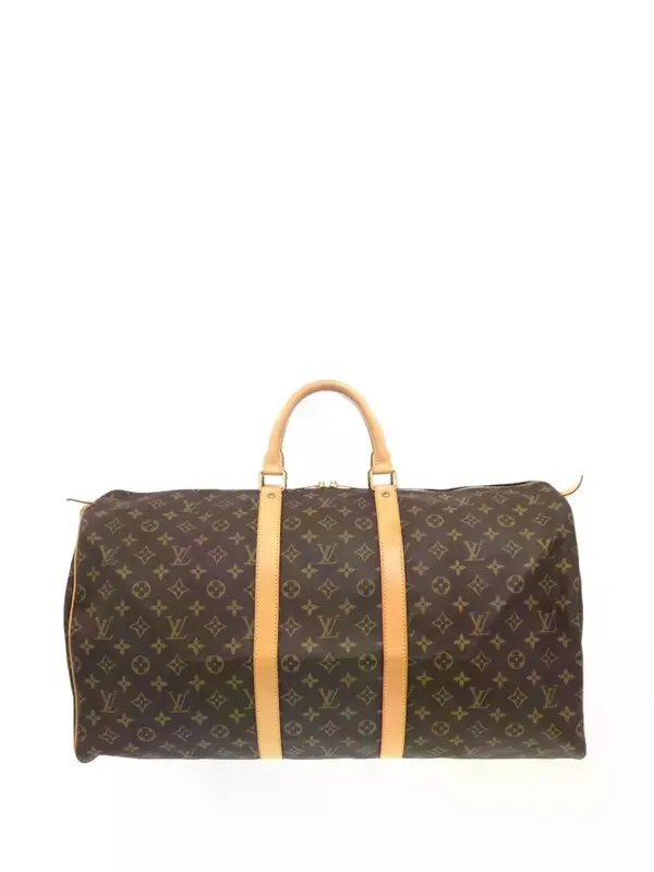 LOUIS VUITTON 1997 Monogram Keepall 55 Travel Bag - Brown