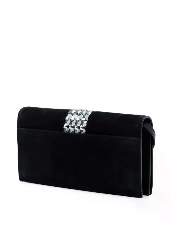Gucci Suede Crystal Embellished Shoulder Bag