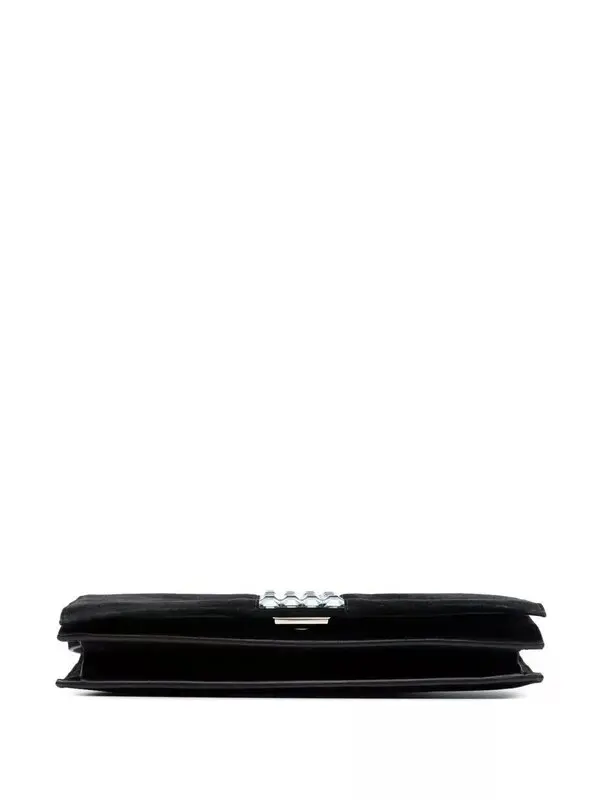 Gucci Suede Crystal Embellished Shoulder Bag