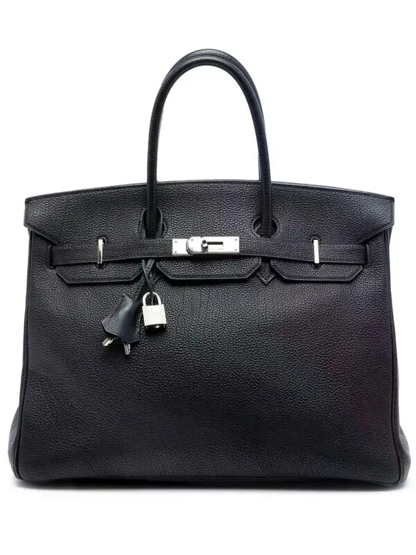 Hermès 2003 Togo Birkin Retourne 35 Handbag - Black
