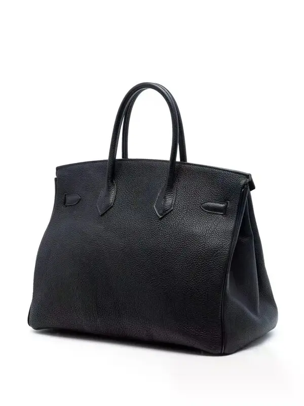 Hermès 2003 Togo Birkin Retourne 35 Handbag - Black