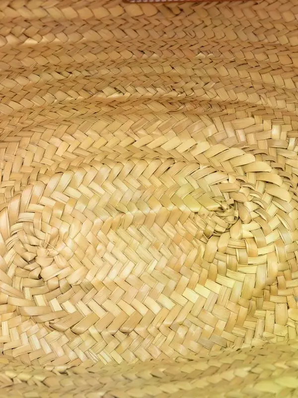 Celine 2019 Medium Raffia Gridded Classic Panier Tote Bag