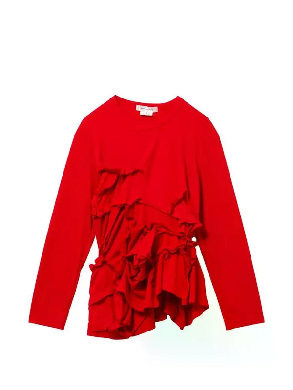 Comme Des Garçons Ruffled Top - Red