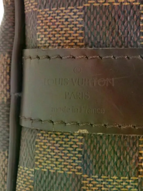 LOUIS VUITTON Damier Ebene Keepall Bandouliere 55 Travel Bag - Brown