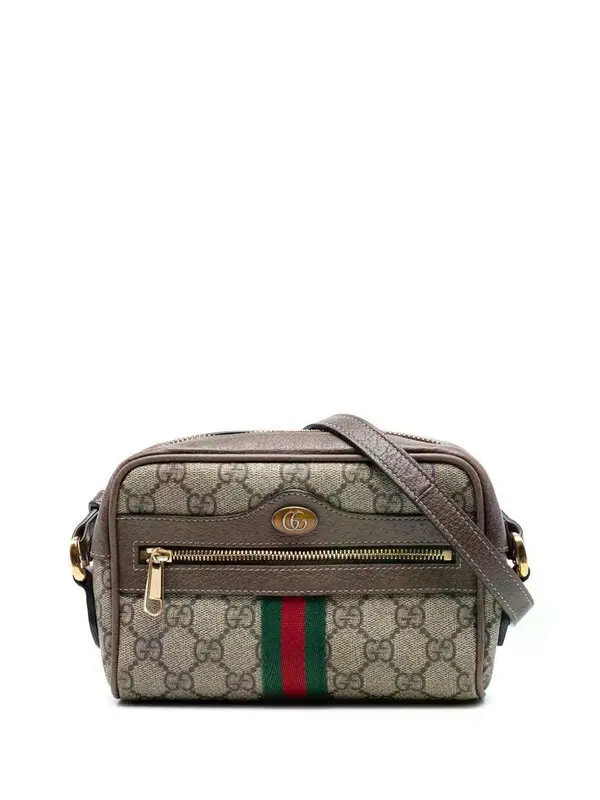 Gucci Mini Gg Supreme Ophidia Crossbody Bag - Neutrals