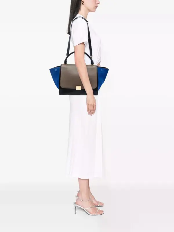 Celine 2012 Medium Tricolor Trapeze Satchel