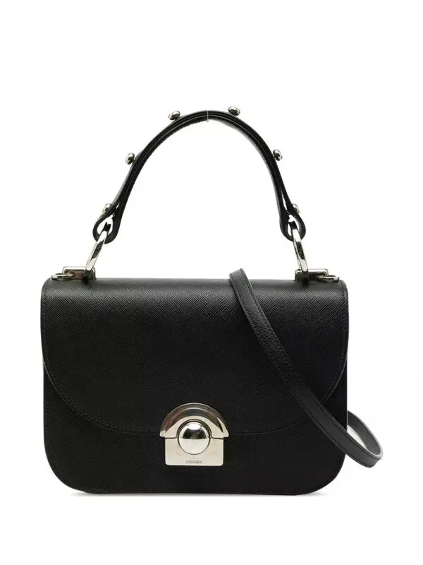 Prada Saffiano Lux Arcade Satchel - Black
