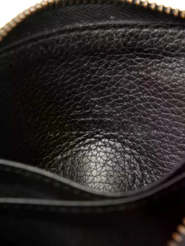 Gucci 2000-2015 Grained Calfskin Logo Zip Around Coin Pouch