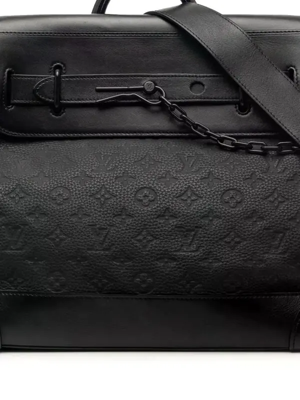 LOUIS VUITTON Monogram Eclipse Steamer Pm Satchel - Black