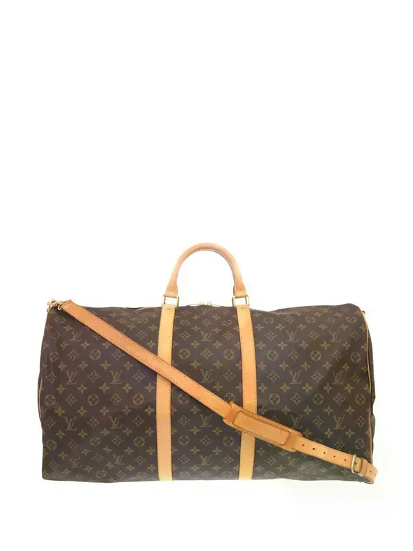 LOUIS VUITTON 2006 Monogram Keepall Bandouliere 60 Travel Bag - Brown