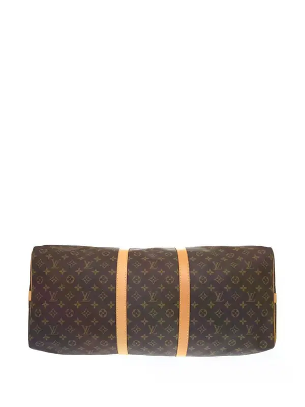 LOUIS VUITTON 2006 Monogram Keepall Bandouliere 60 Travel Bag - Brown