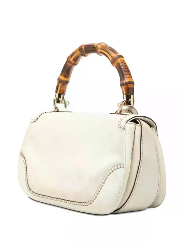 Gucci 2000-2015 Medium Gg Canvas Bamboo Satchel