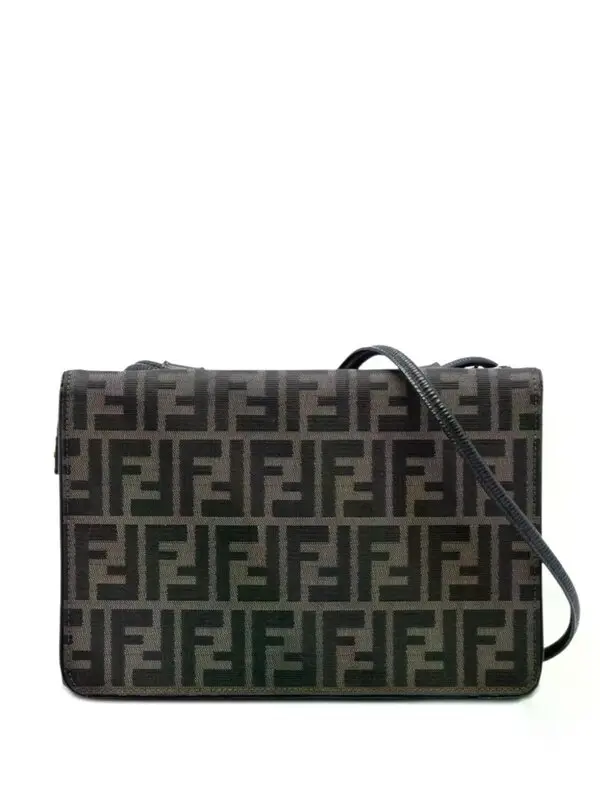 Fendi 20th Century Zucca Canvas And Leather Crossbody Bag