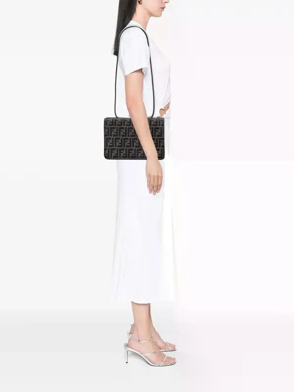 Fendi 20th Century Zucca Canvas And Leather Crossbody Bag