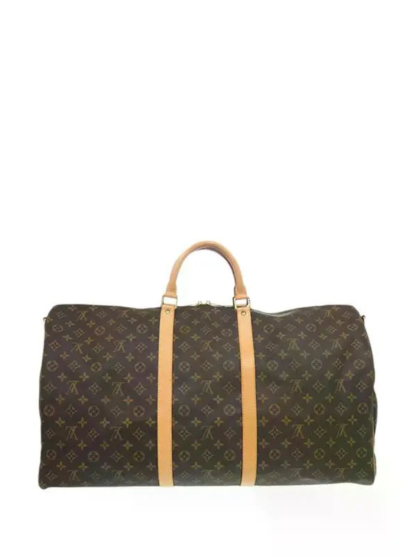 LOUIS VUITTON 2000 Monogram Keepall Bandouliere 60 Travel Bag - Brown
