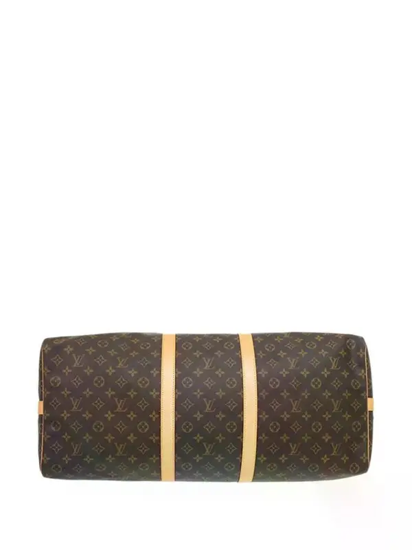LOUIS VUITTON 2000 Monogram Keepall Bandouliere 60 Travel Bag - Brown