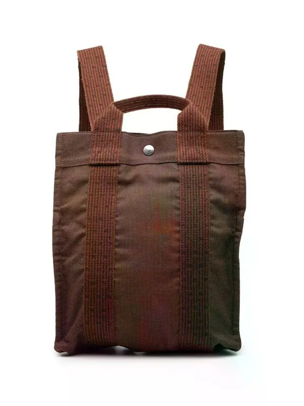 Hermès 1990-2010 Canvas Herline Pm Backpack - Brown