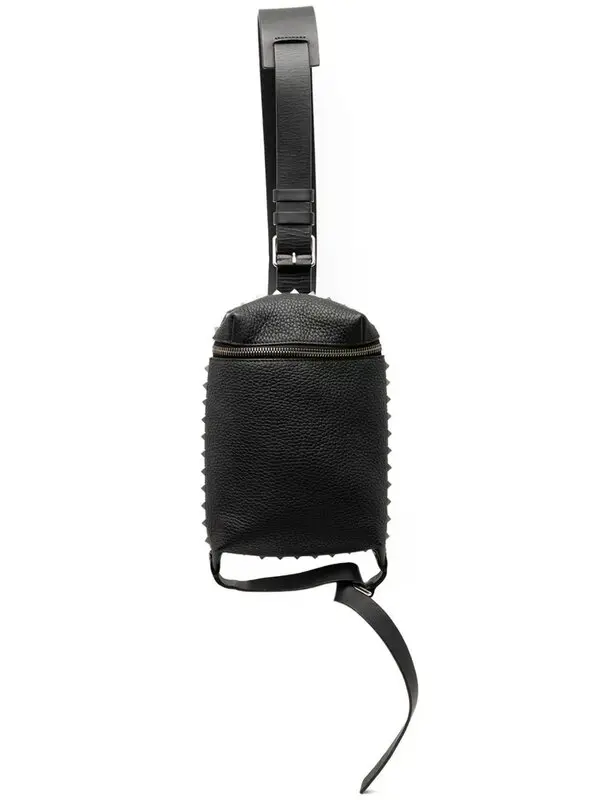 Valentino Garavani Grainy Calfskin Rockstud Convertible Sling Bag - Black