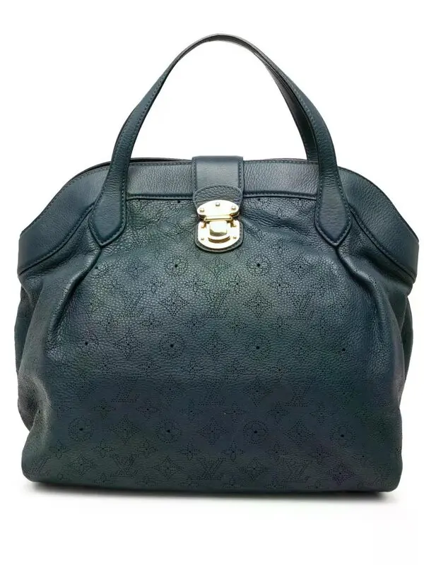 LOUIS VUITTON Monogram Mahina Cirrus Mm Tote Bag - Blue