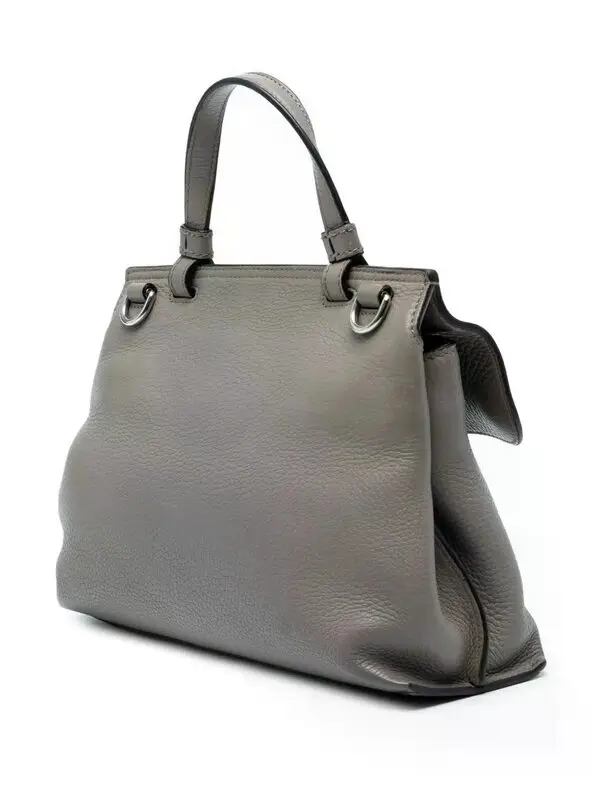 Gucci Small Leather Bamboo Daily Satchel - Grey