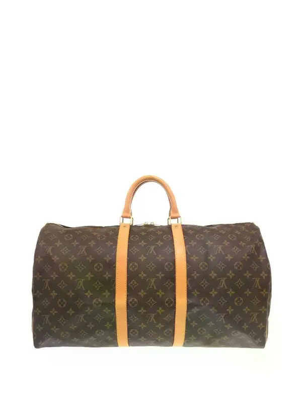 LOUIS VUITTON 2007 Monogram Keepall Bandouliere 55 Travel Bag - Brown