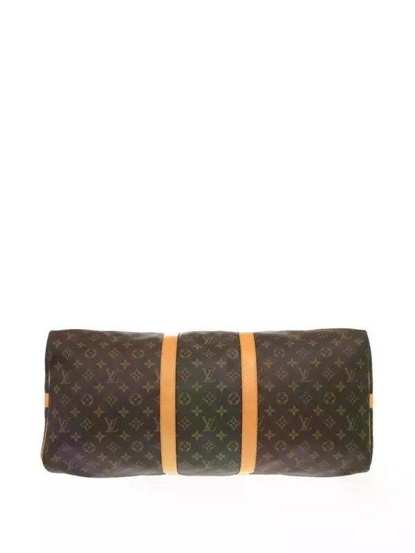 LOUIS VUITTON 2007 Monogram Keepall Bandouliere 55 Travel Bag - Brown