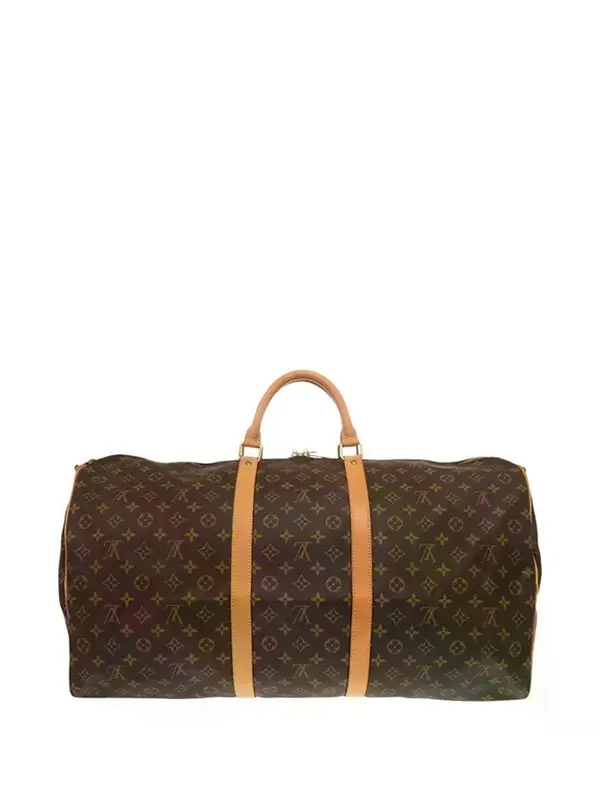 LOUIS VUITTON 1997 Monogram Keepall Bandouliere 60 Travel Bag - Brown