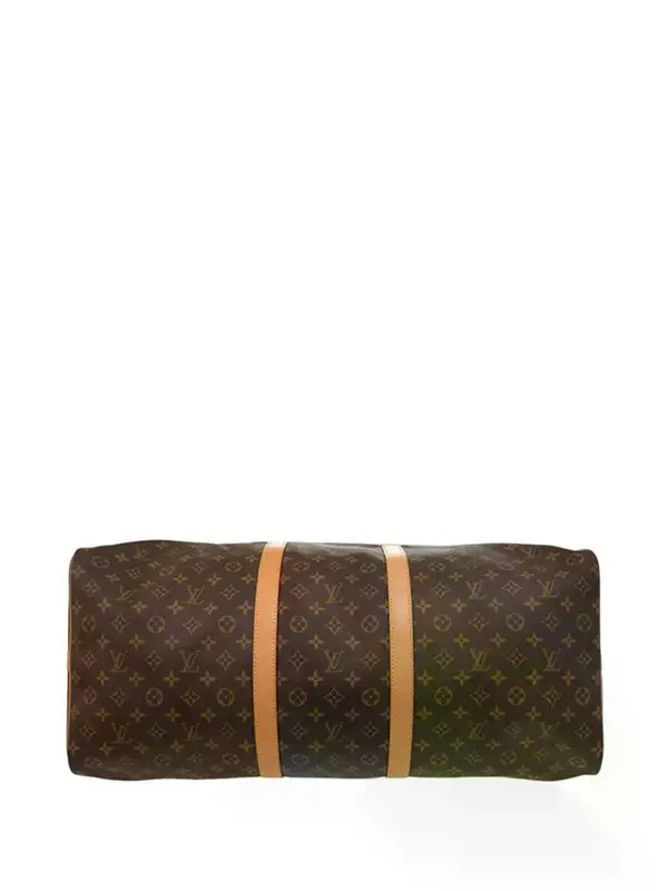 LOUIS VUITTON 1997 Monogram Keepall Bandouliere 60 Travel Bag - Brown
