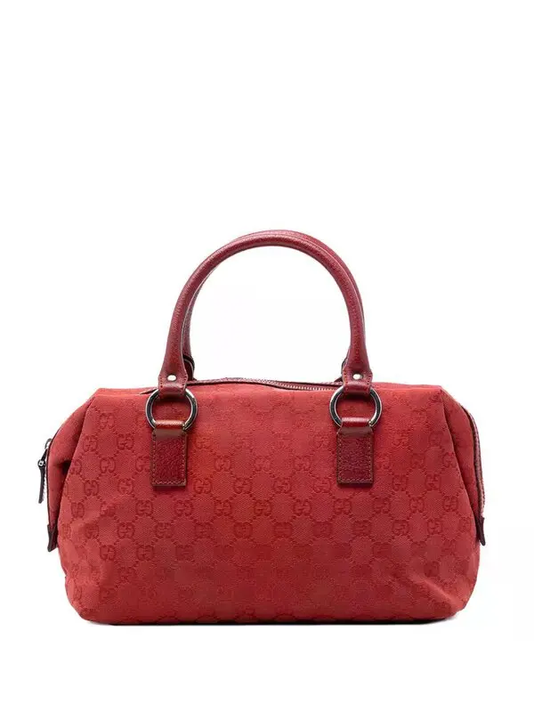 Gucci Gg Canvas Boston Bag - Red
