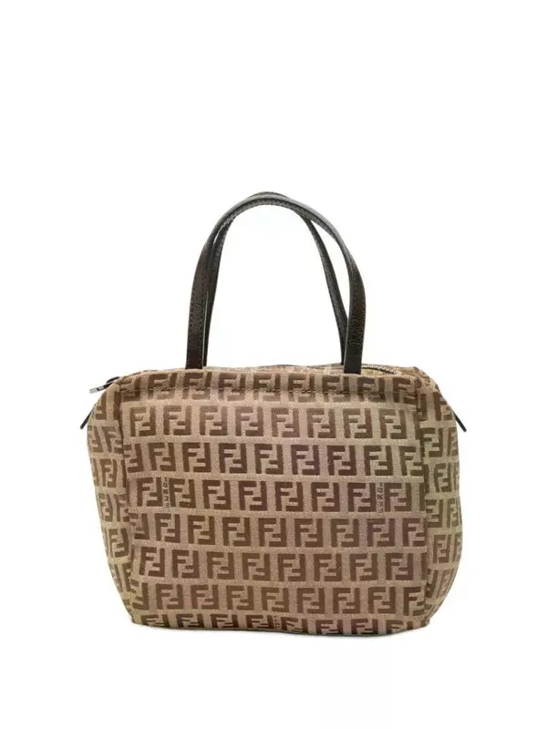 Fendi 2000-2010 Mini Zucchino Canvas Handbag - Neutrals