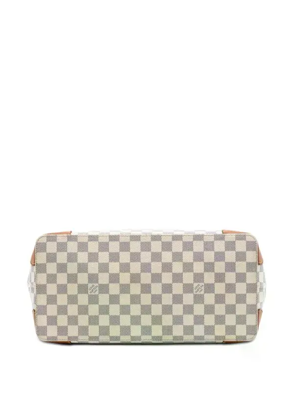 LOUIS VUITTON 2008 Damier Azur Hampstead Mm Tote Bag - White