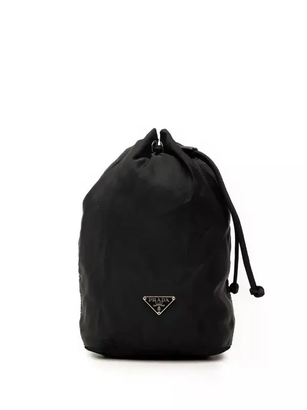 Prada Tessuto Drawstring Pouch 2000-2013 - Black
