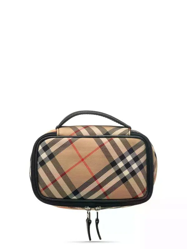 Burberry Supernova Check Canvas Vanity Bag - Neutrals
